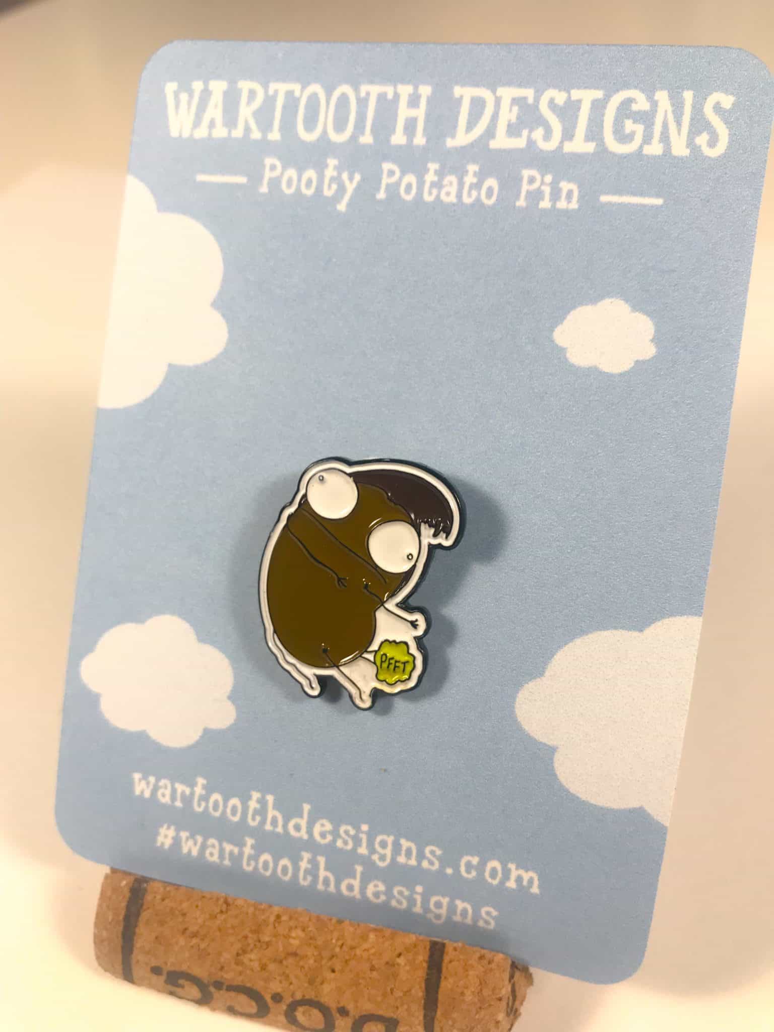 Pooty Potato Enamel Pin | Flying Farting Potato Enamel Pin | Farts are ...