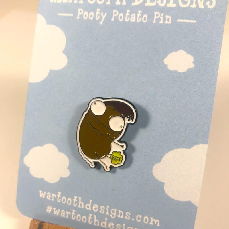 Pooty Potato Enamel Pin | Flying Farting Potato Enamel Pin | Farts are ...