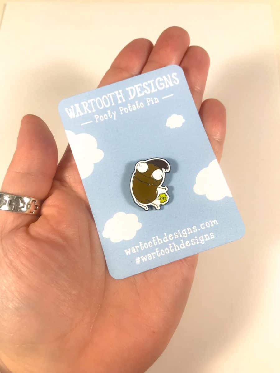 Pooty Potato Enamel Pin | Flying Farting Potato Enamel Pin | Farts are ...