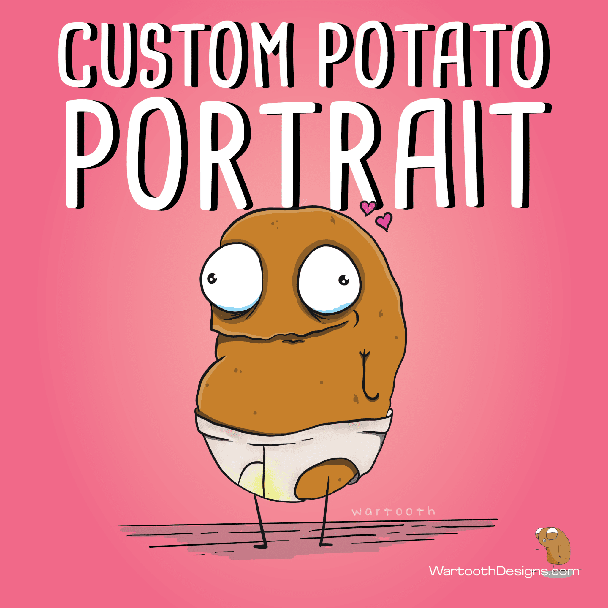 Custom Potato Portrait - Wartooth Designs